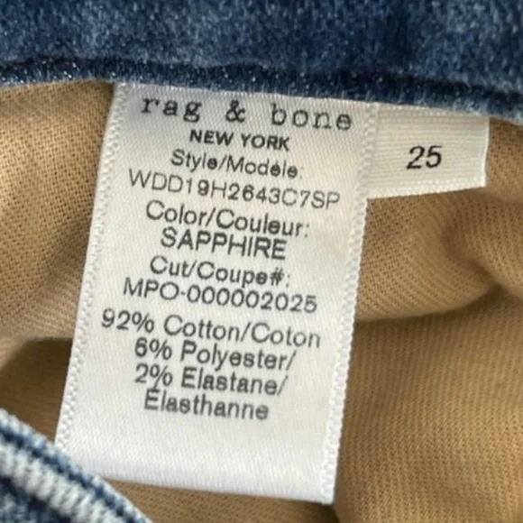 rag & bone | Jeans | Sublime Rag Bone Sapphire Dre Low Rise Slim ...